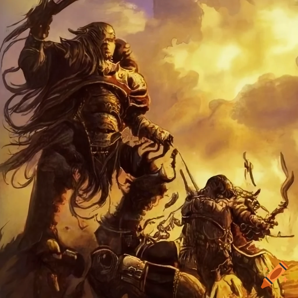 Vintage warhammer fantasy army illustration by larry elmore with high ...