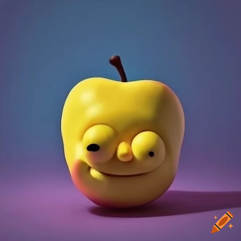 Apple with homer simpson's head on Craiyon