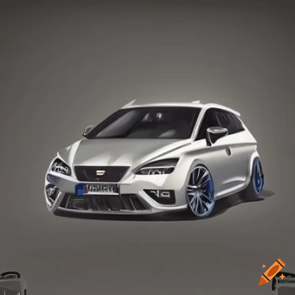 Modified silver seat leon fr 2015 on Craiyon