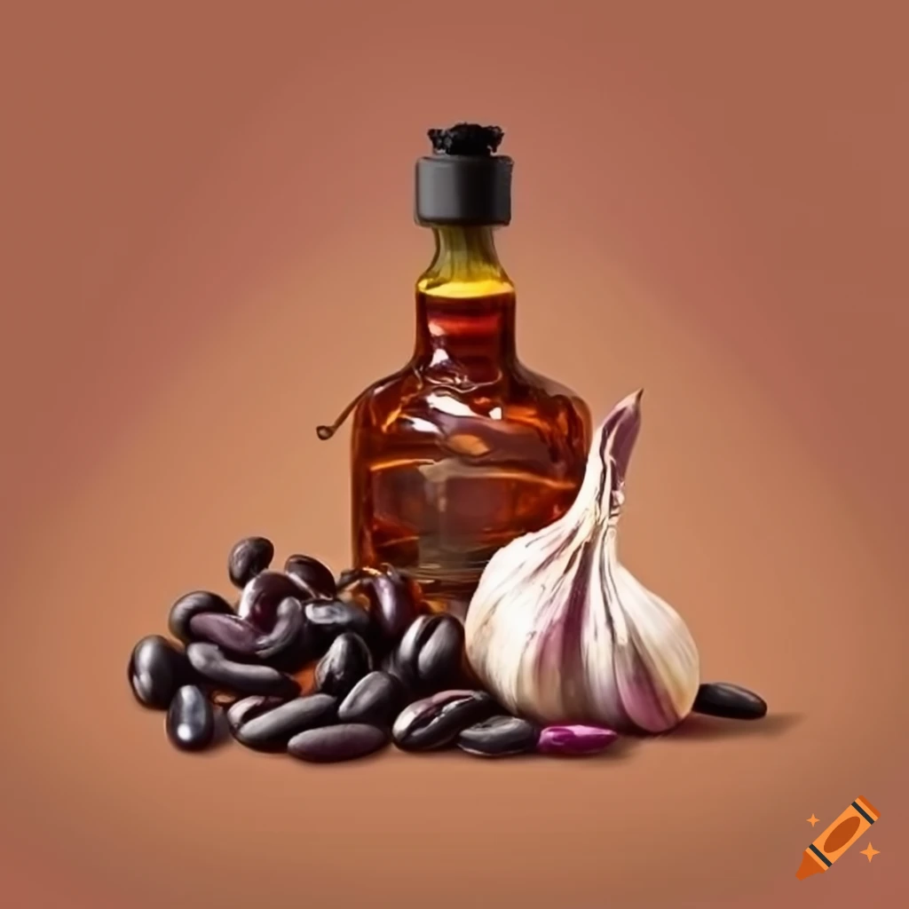 Logo for black bean, garlic and chili pepper oil on Craiyon