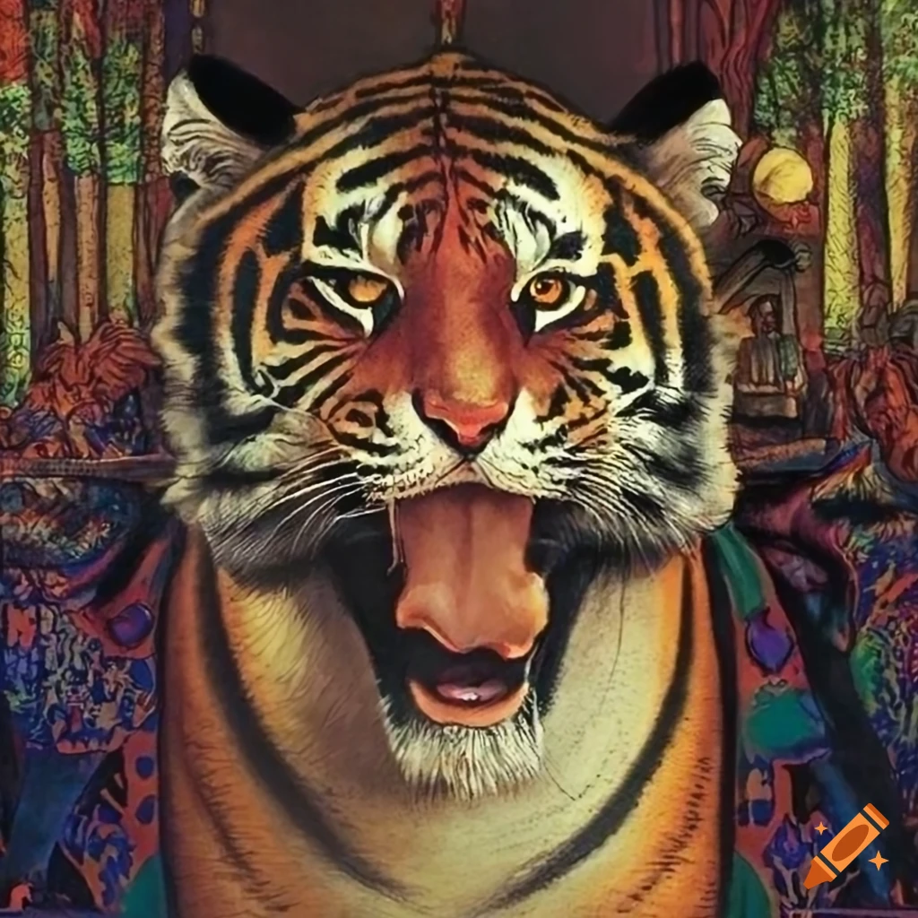 Tiger luck from noir graphic novel by norman rockwell on Craiyon