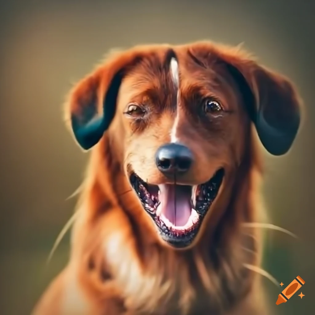 Six happy dogs training with a female trainer on a sunny day on Craiyon