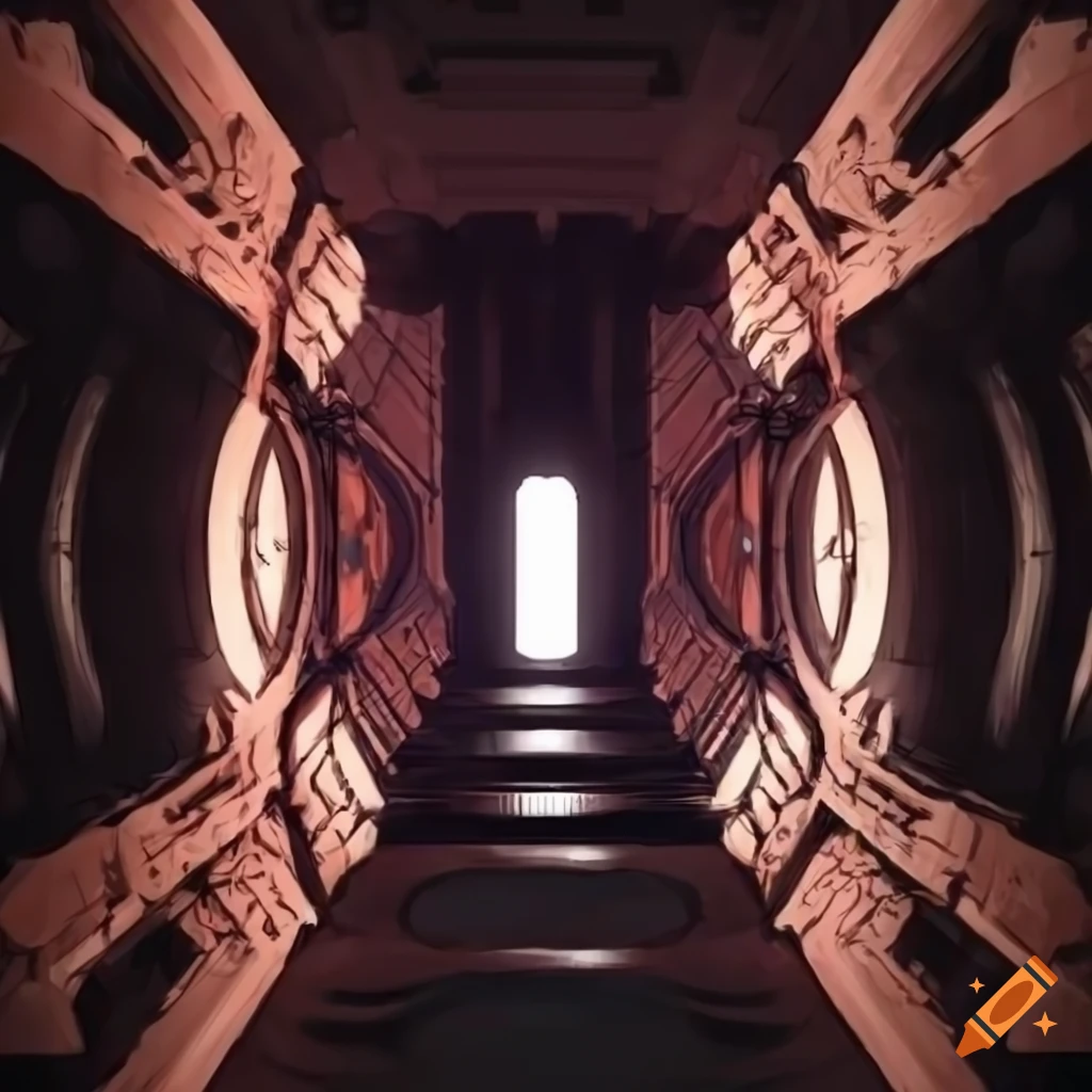 Hallway in the scp foundation facility on Craiyon