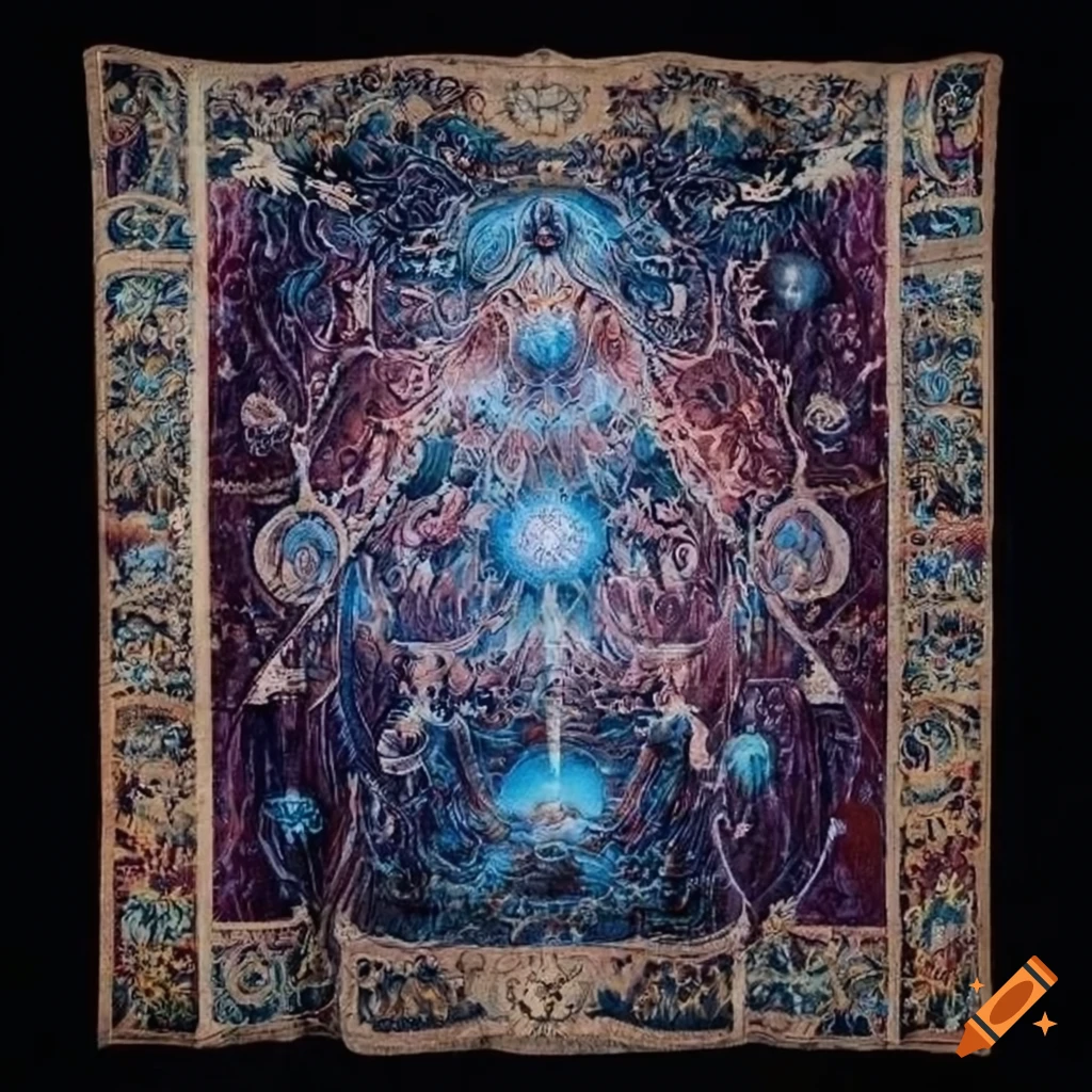 Intricate tapestry illustrating the vastness of the cosmos and the ...