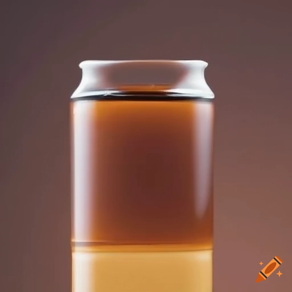 Three containers of brown liquid cooling on Craiyon