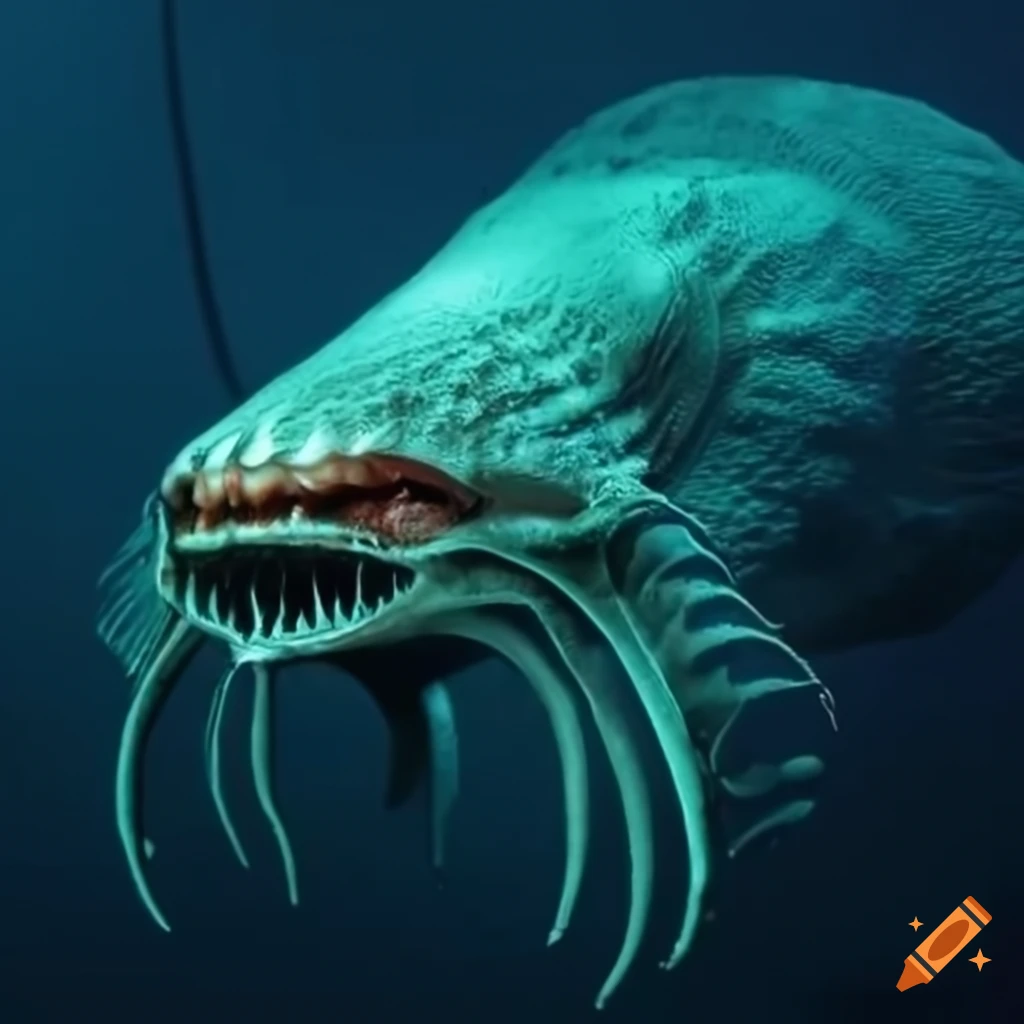 Deep-sea creature from a scientific handbook on Craiyon