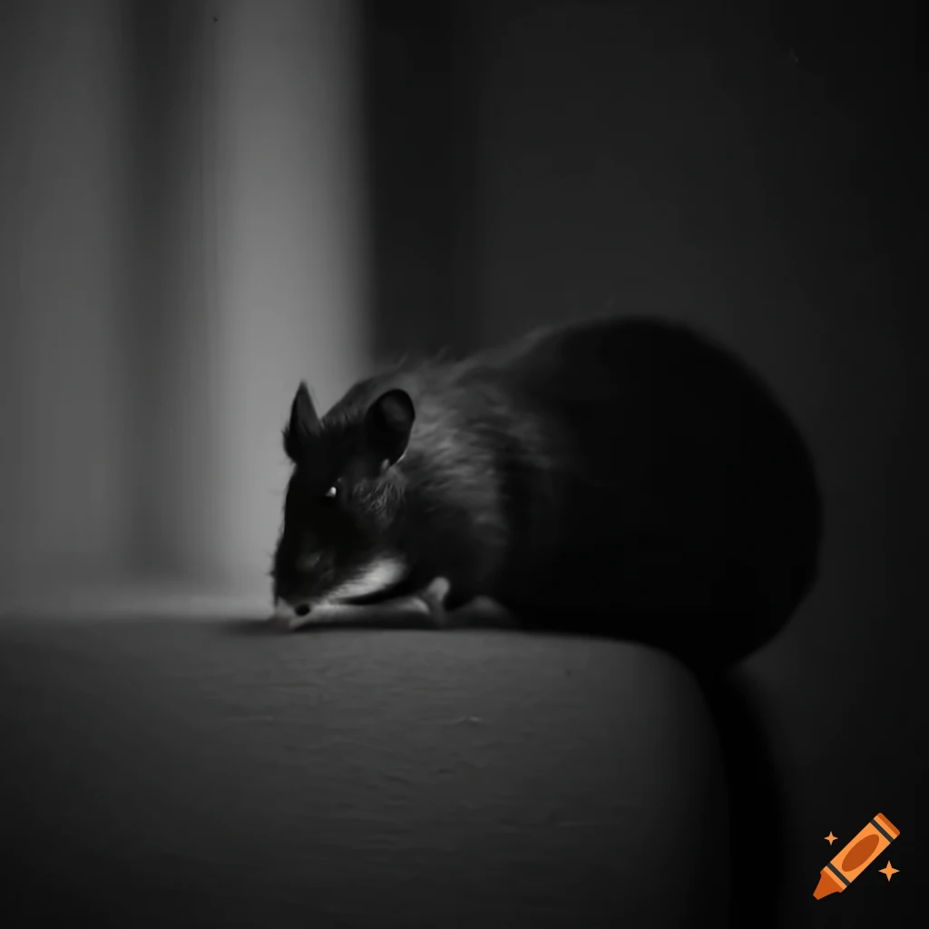 Lonely rat in a dark corner of a mental hospital room on Craiyon