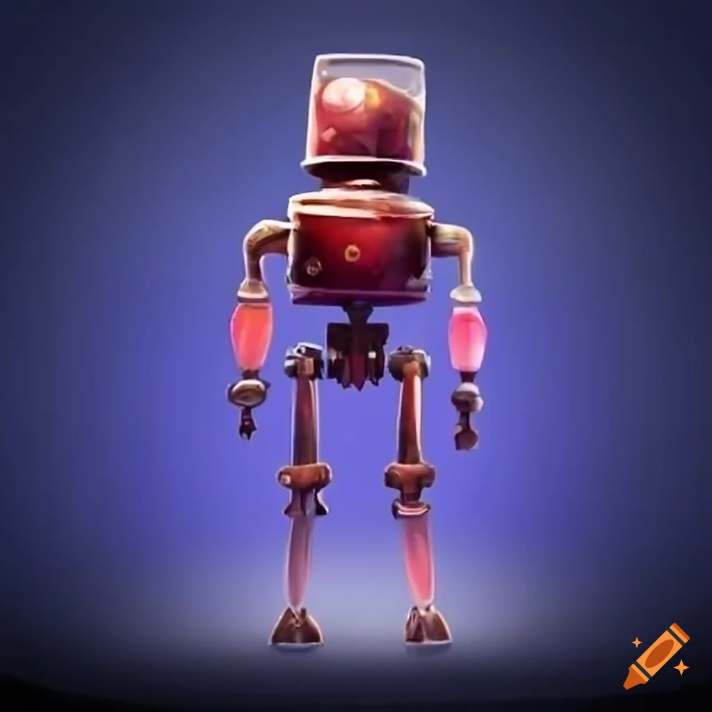 Potion-throwing robot on Craiyon