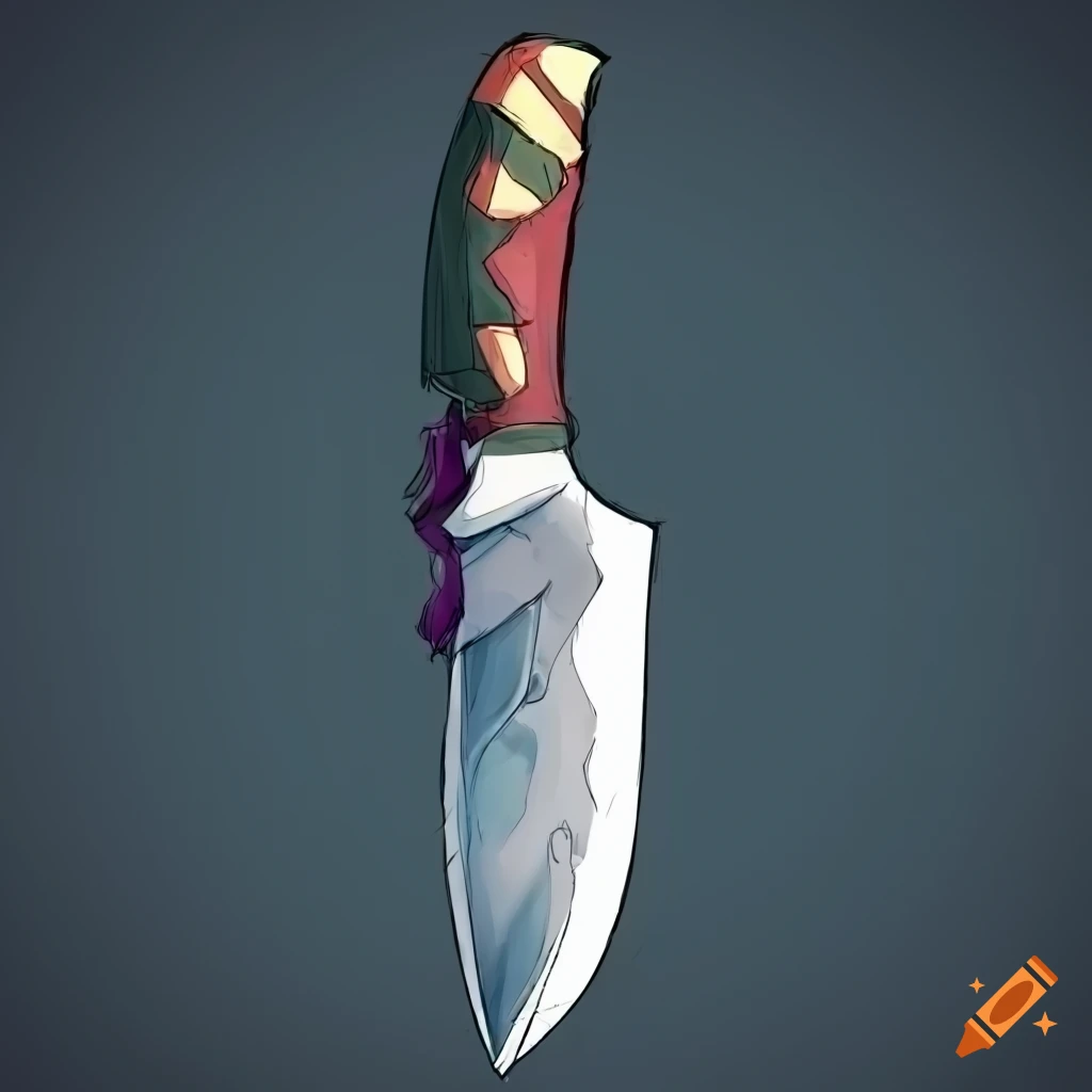 Epic 2d anime-style knife on Craiyon