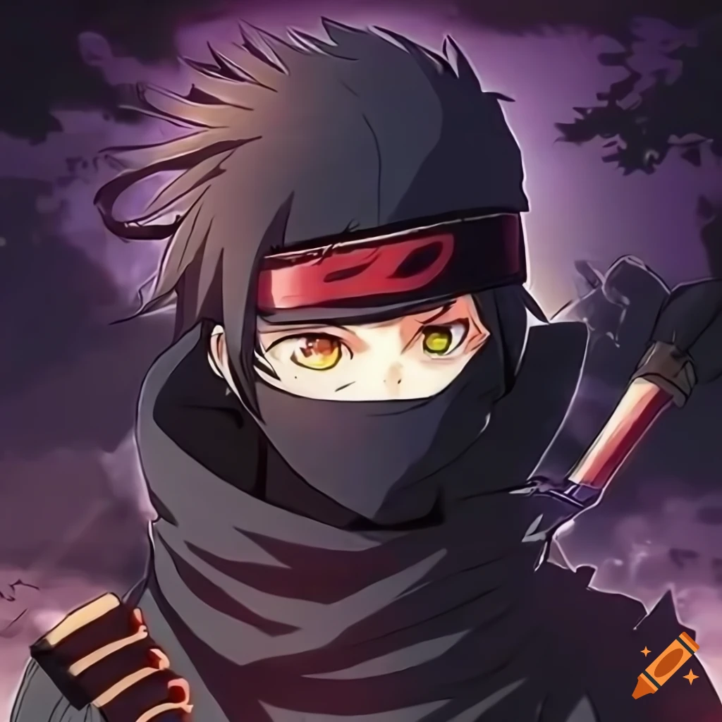 Anime-style ninja photo on Craiyon