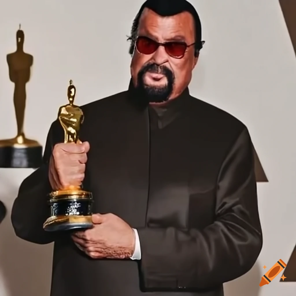 Steven seagal at the oscars for best actor on Craiyon