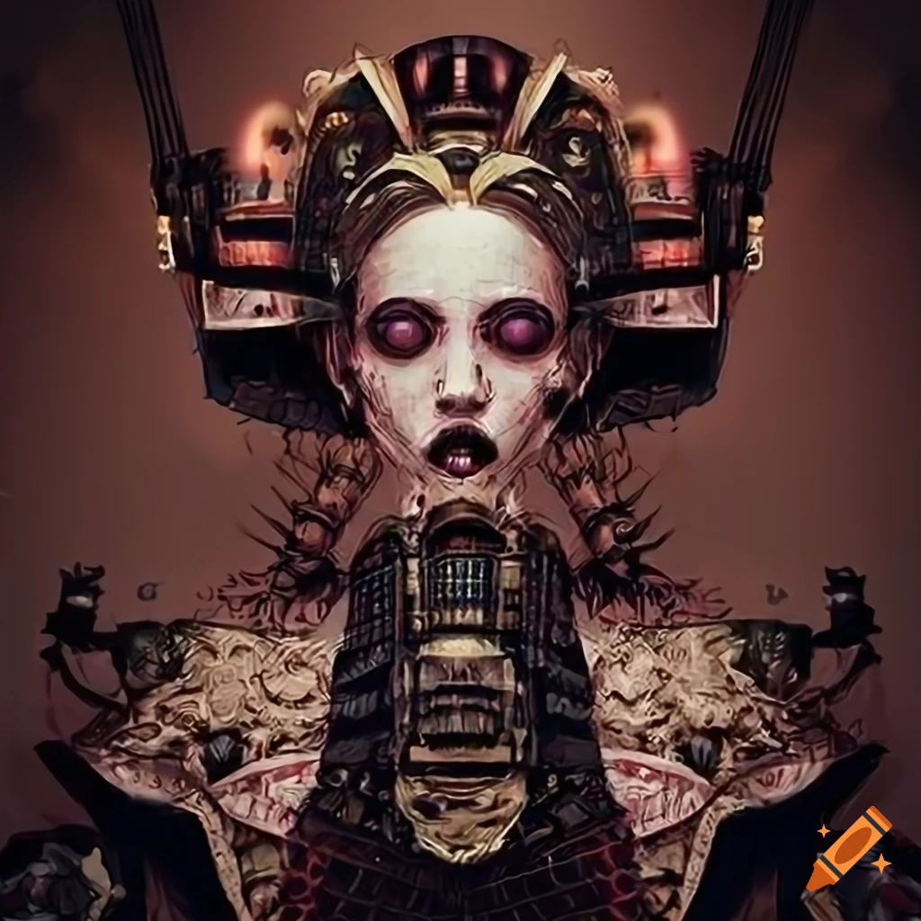 Steampunk droid samurai family in a 19th century cyberpunk setting on ...