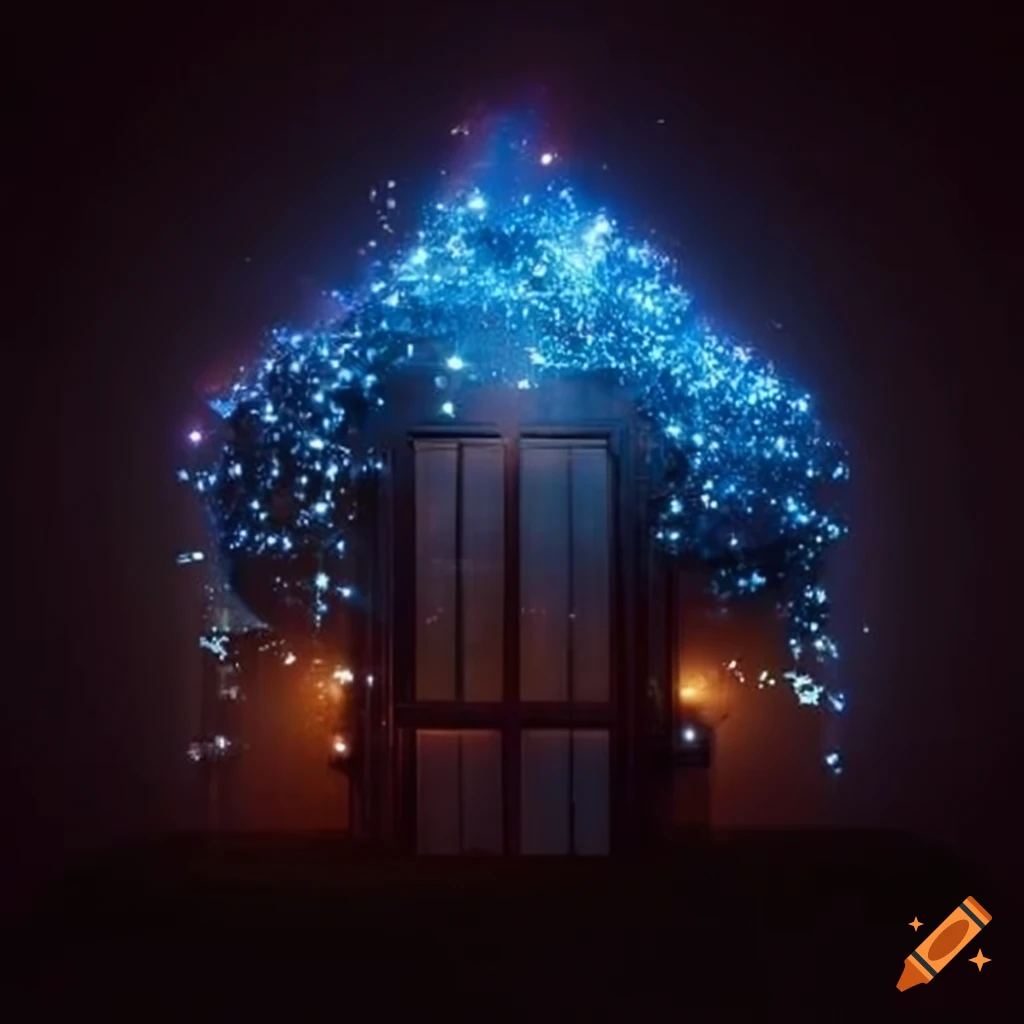 House constructed of stars in a dreamy setting on Craiyon