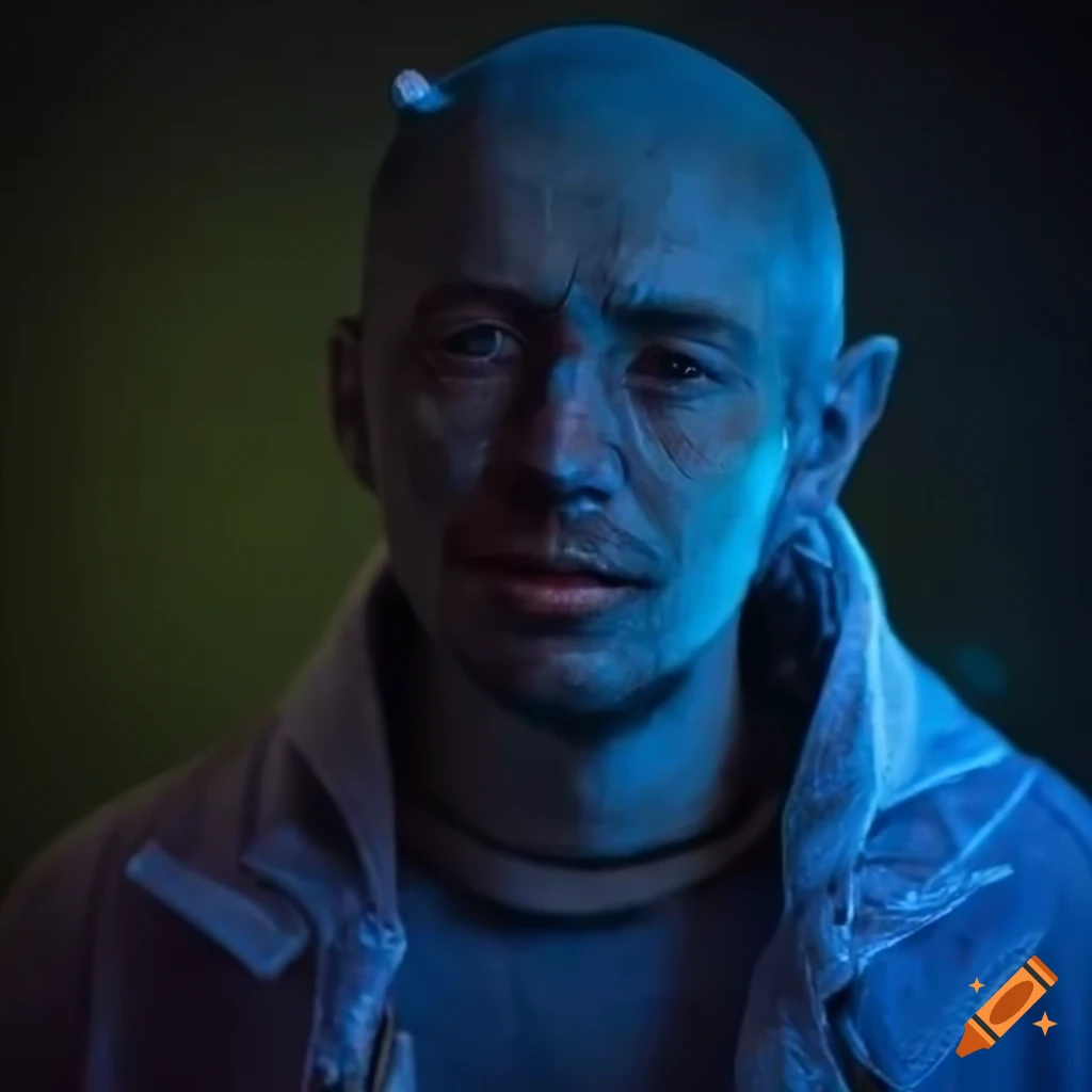 Cyberpunk headshot with neon lighting resembling the character ...