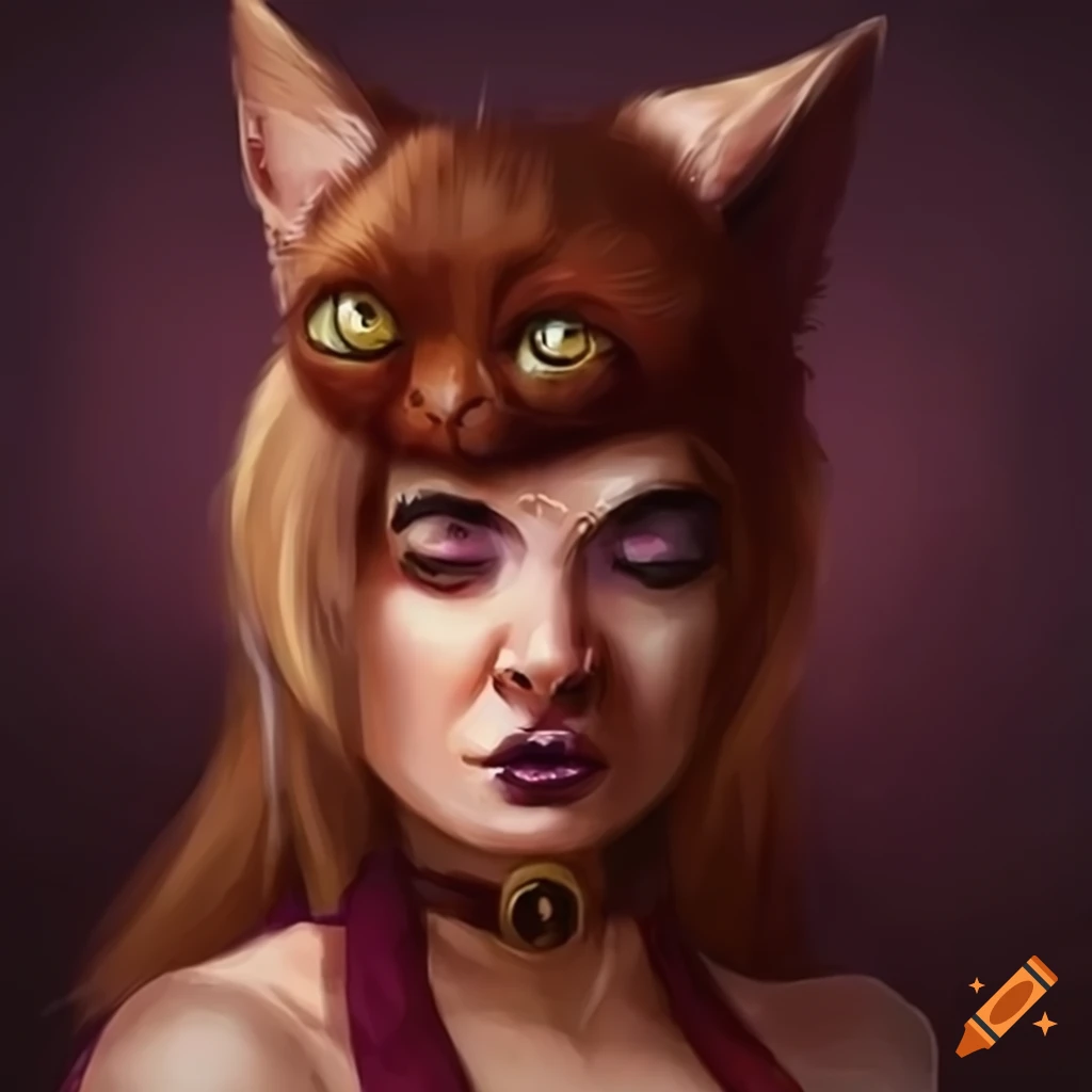 Fantasy depiction of a catwoman mob in a dungeons and dragons setting ...