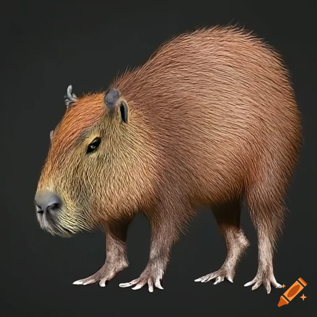 Angry capybara on Craiyon