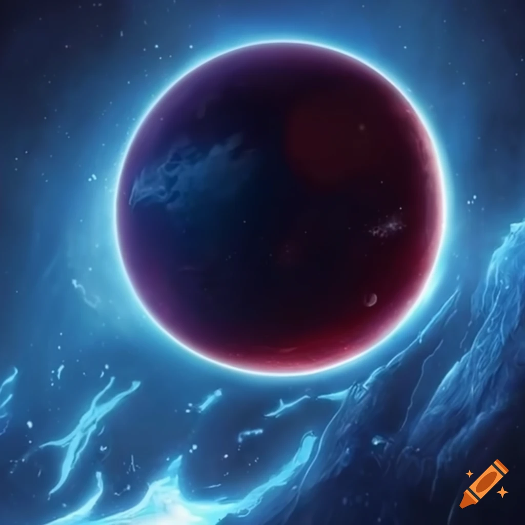 Ghost planet illustration on Craiyon