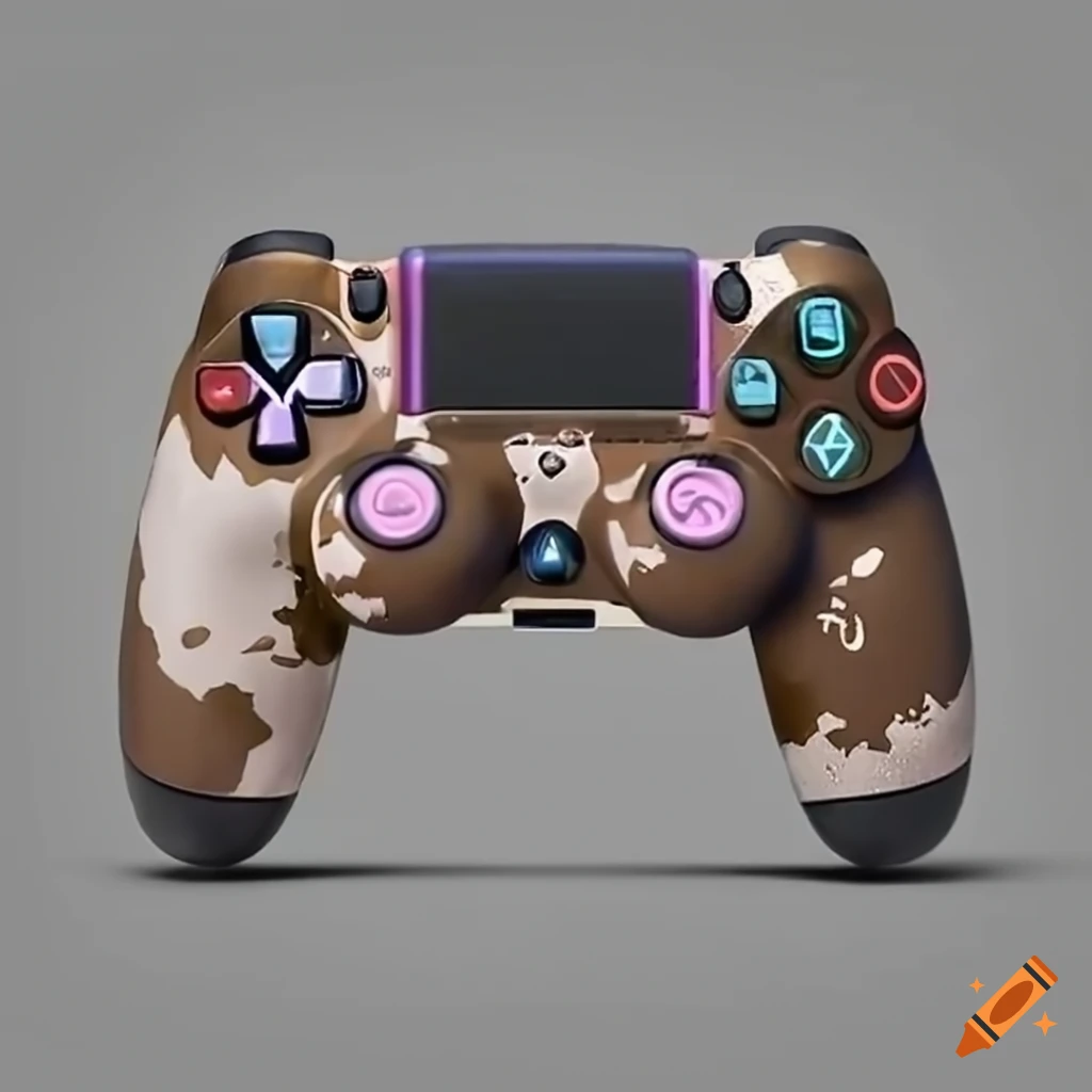 Ps4 controller with unique color pattern on Craiyon