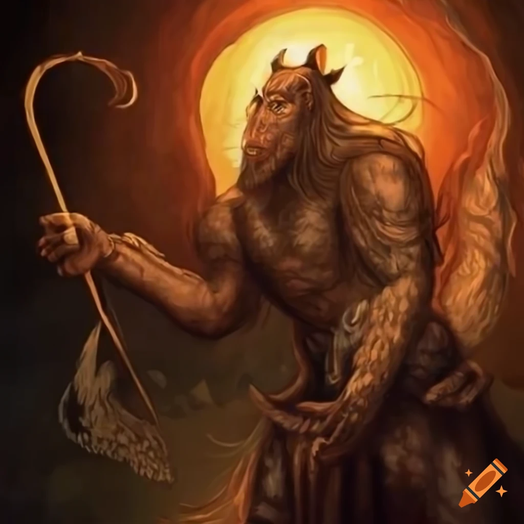 Itbarak from turkic mythology on Craiyon