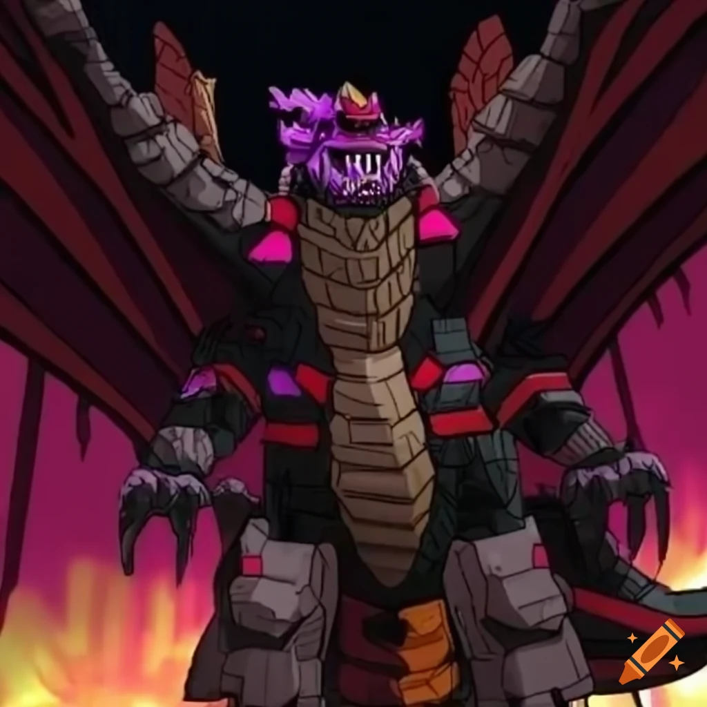 DragonZord from Mighty Morphin Power Rangers fused with Helix Dragonoid ...