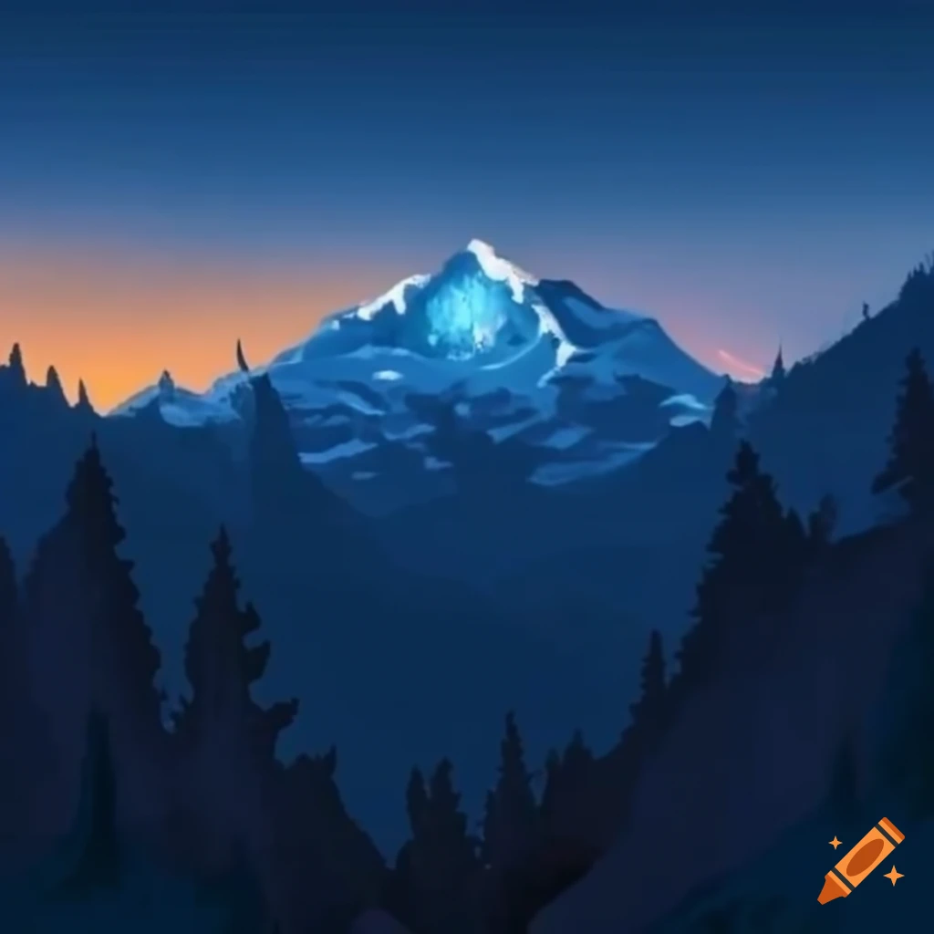 Mount ebott in the cascade range on Craiyon