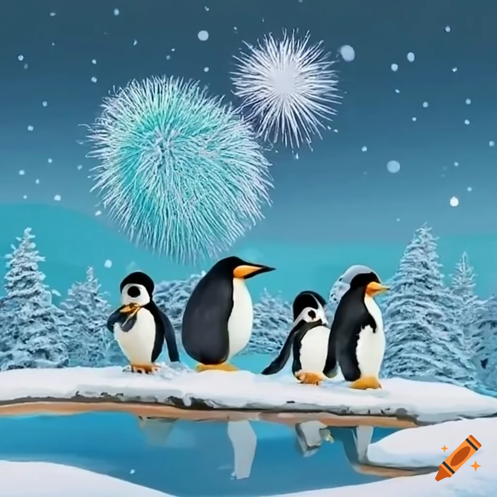 Penguins Celebrating