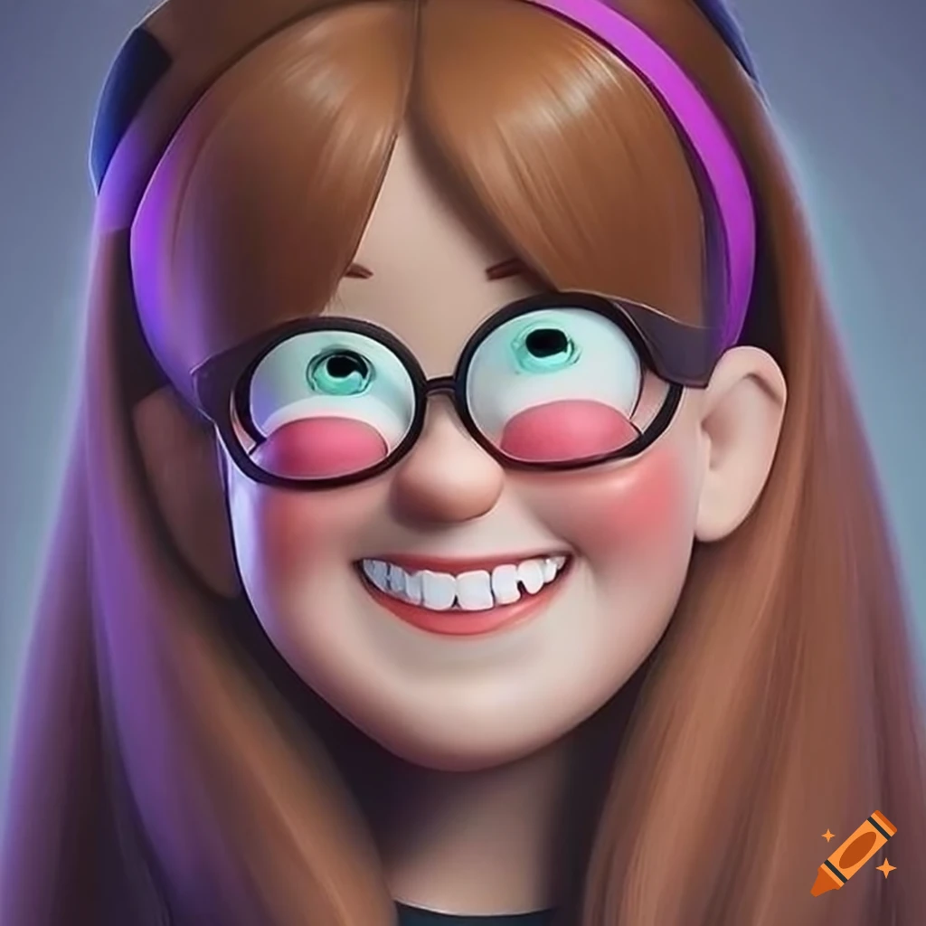 Realistic portrait of mabel pines in high resolution on Craiyon