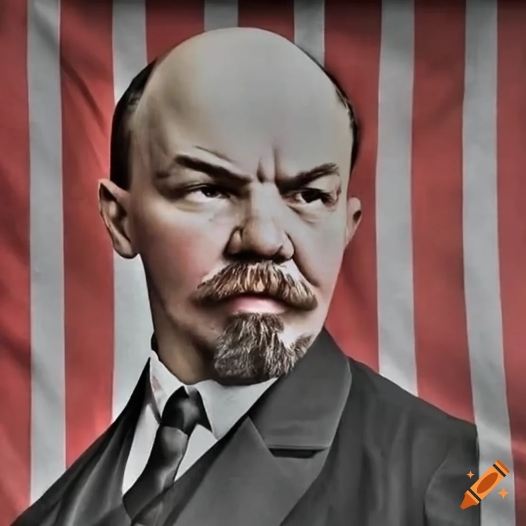 Vladimir lenin in american flag t-shirt on Craiyon