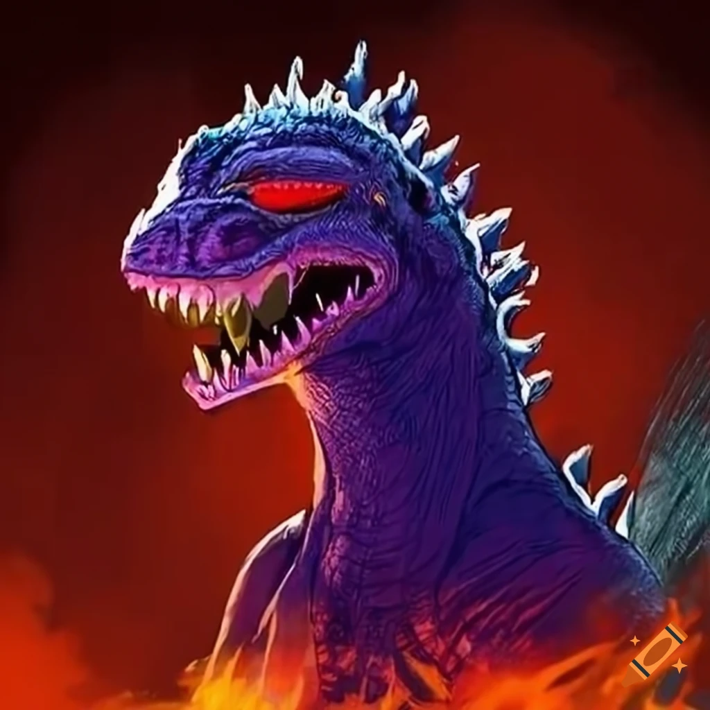 Godzilla depicted as a simpson character on Craiyon