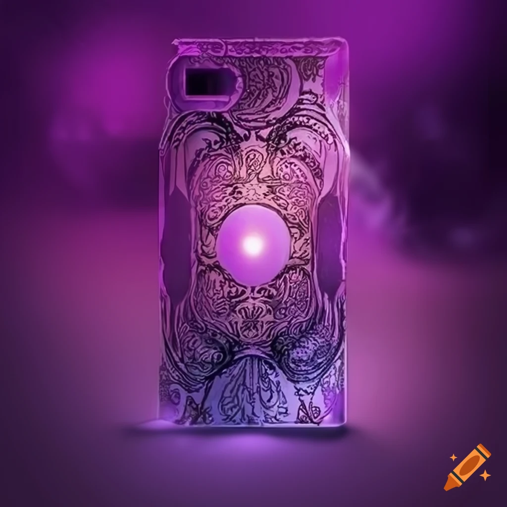 Violet background for oracle card back cover on Craiyon