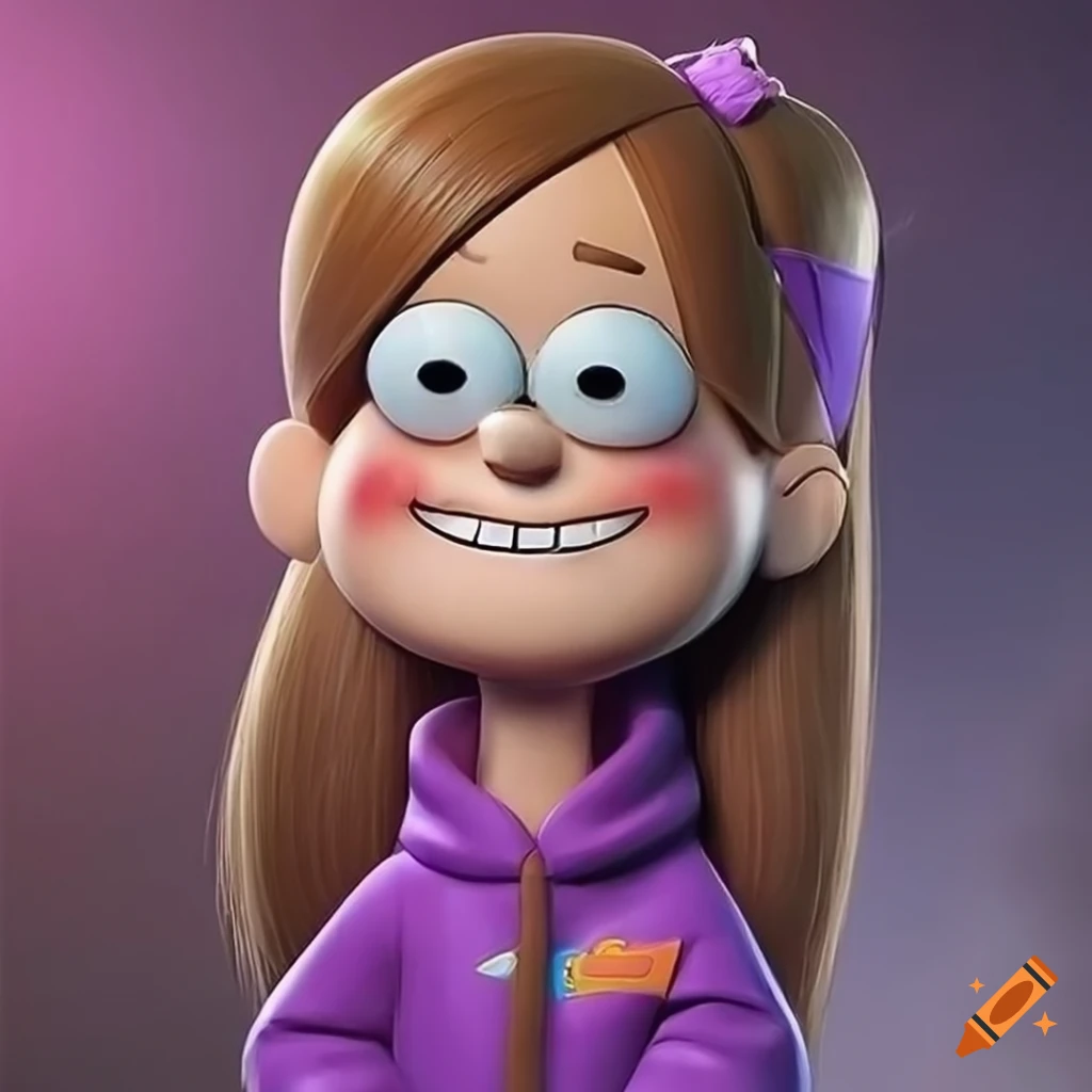 Realistic portrait of Mabel Pines in high resolution on Craiyon