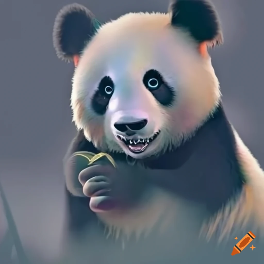 Happy panda wishing happy 2024 on Craiyon