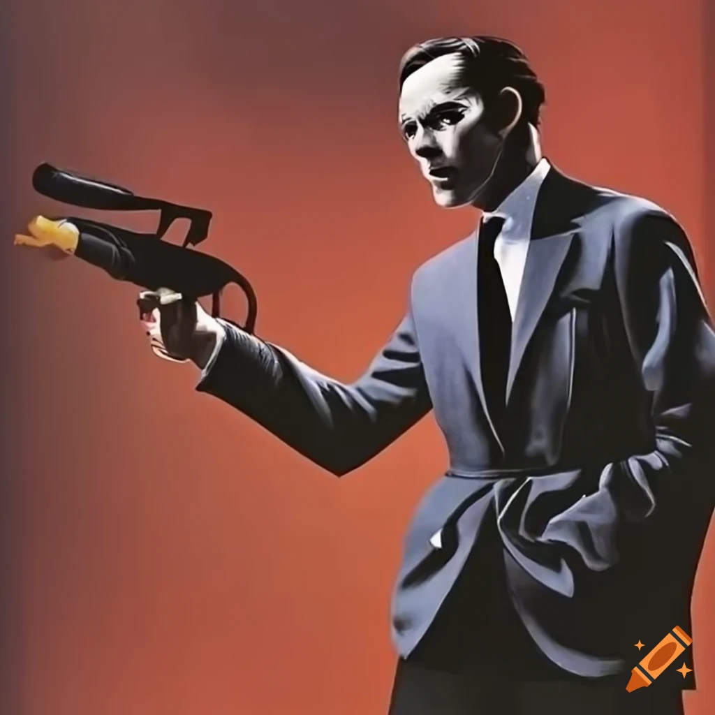 Vintage 60s spy movie poster in 2d form on Craiyon