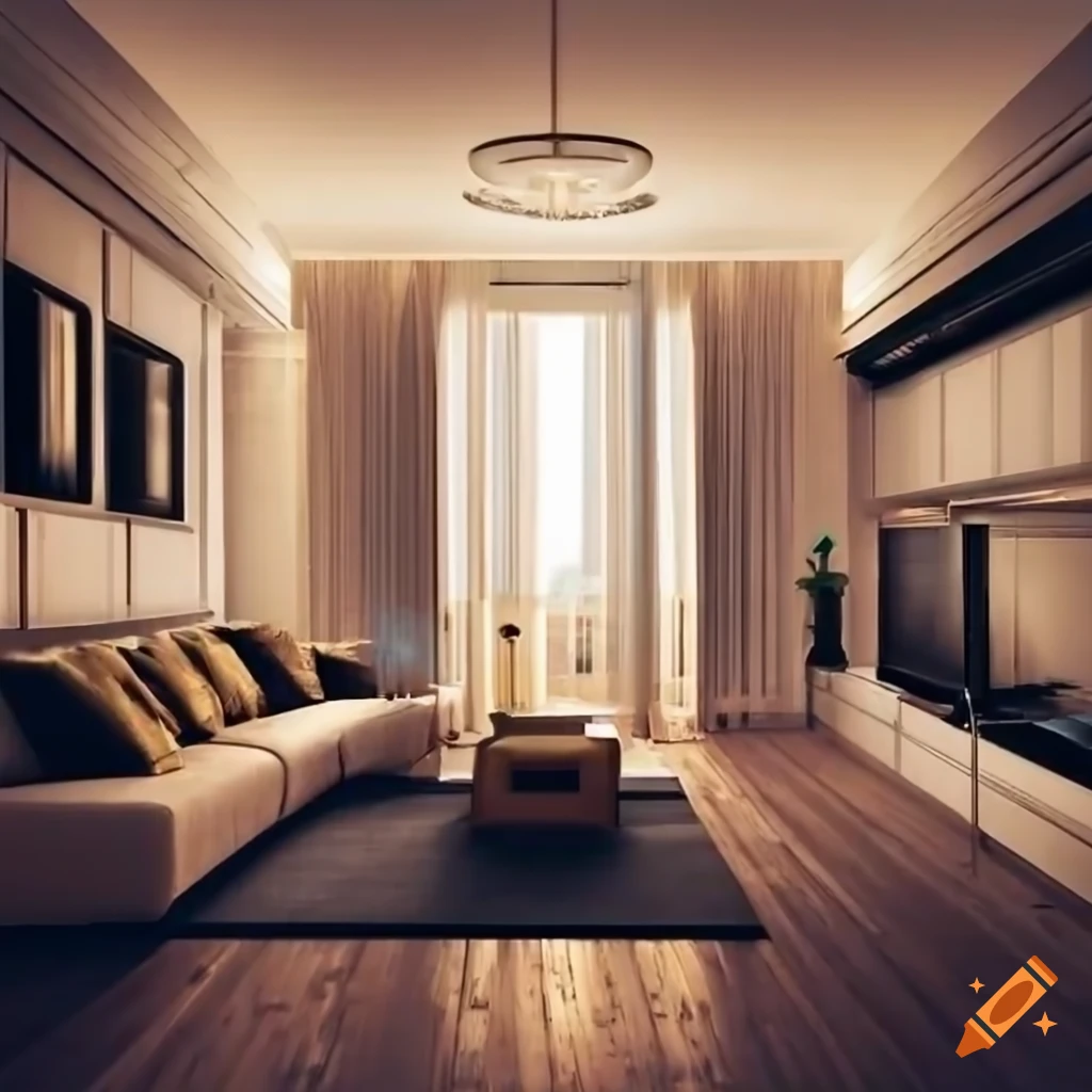 Interior of upscale city apartment in 4k resolution on Craiyon