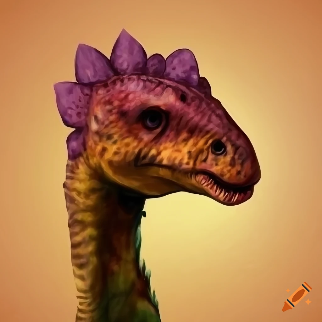 Stegosaurus dinosaur portrait in the style of renoir on Craiyon