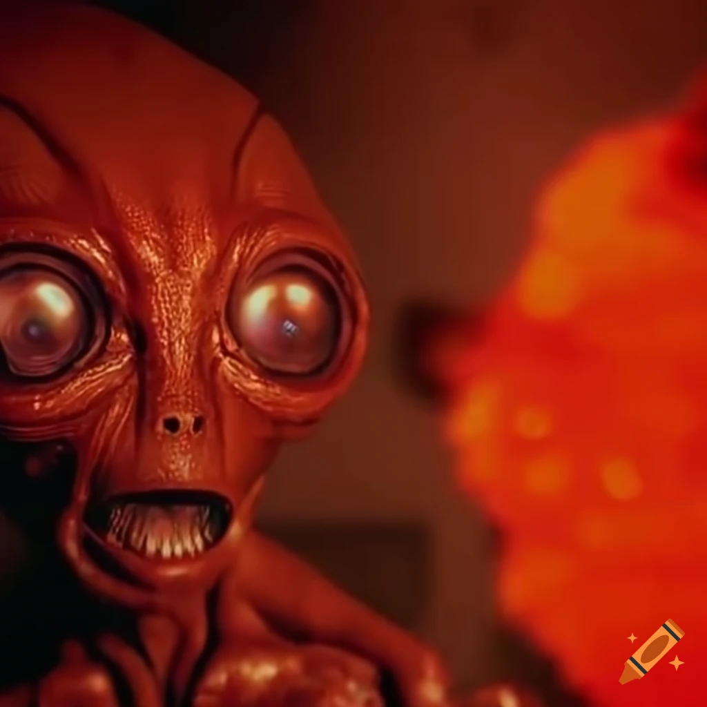 Infrared security camera captures alien on Craiyon