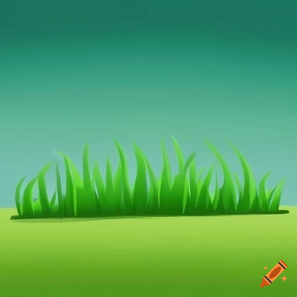 Cartoon grass illustration on Craiyon