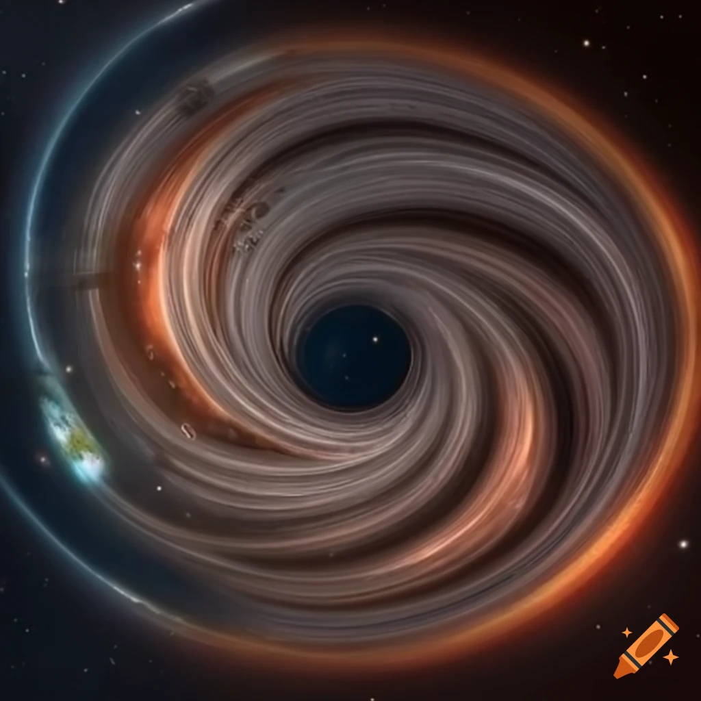 Hyper realistic giant ring habitat in space with the solar system in ...