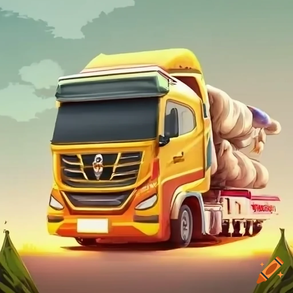 Truck trailer carrying roasted corn with jumber 2024 rw 3 tahun 2024 ...