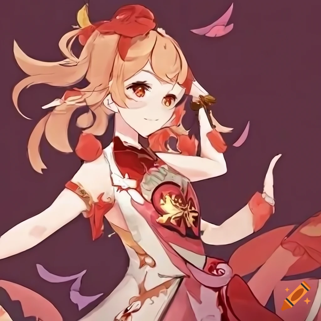 Yoimiya character from genshin impact on Craiyon