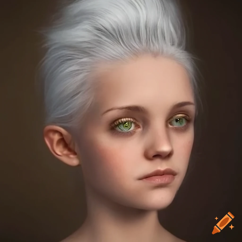 Portrait of a young woman with unique features on Craiyon