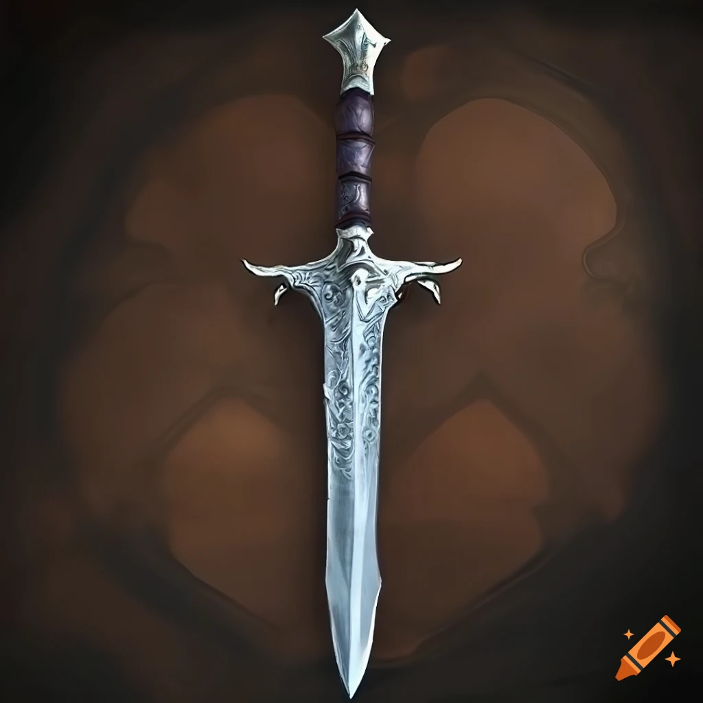 Elder scrolls: blades silver longsword on Craiyon
