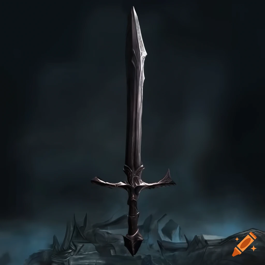 Elder scrolls: blades silver longsword on Craiyon