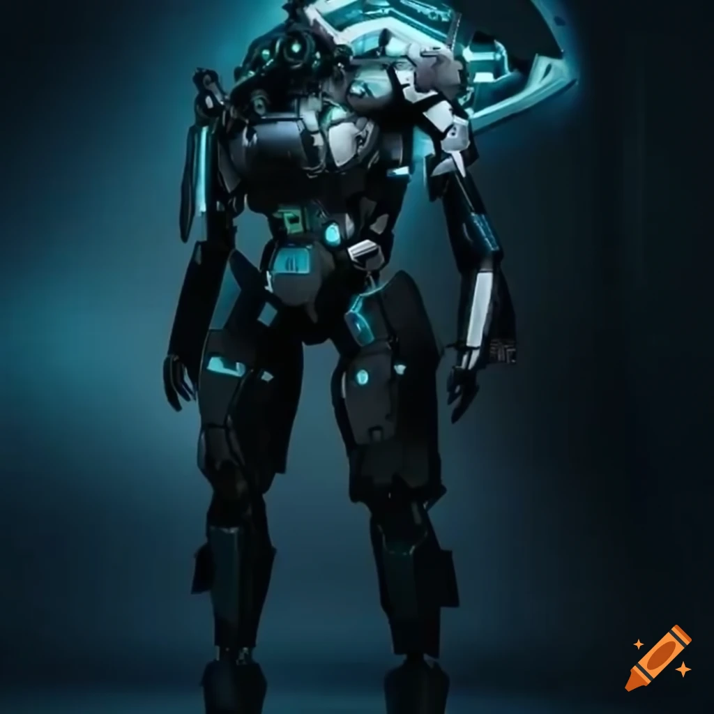 Futuristic mech designed by kirito-kun displaying advanced technology ...