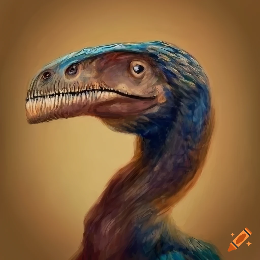 Archaeopteryx portrait in impressionistic style like Renoir on Craiyon