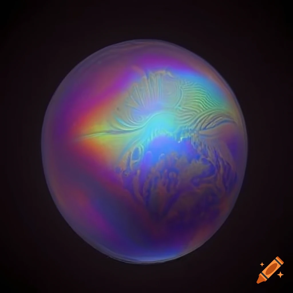 Abstract fractal art in nacre colors on Craiyon