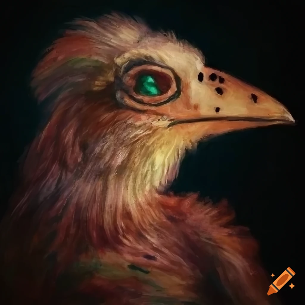 Archaeopteryx in impressionistic style like renoir on Craiyon