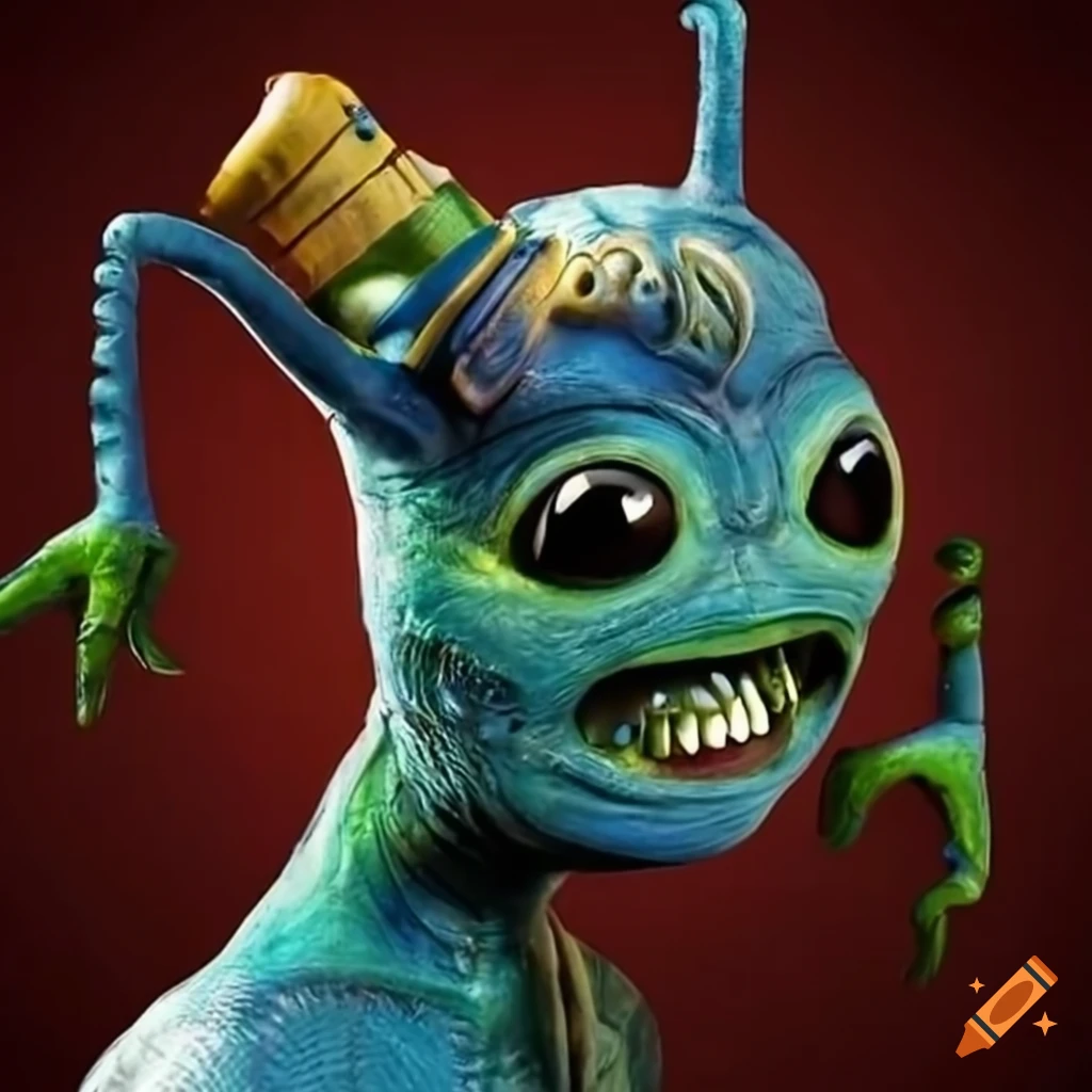 Bavarian aliens singing music on Craiyon