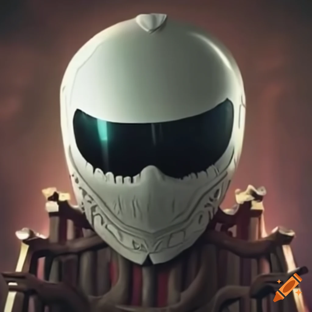 Stig from ica's commercials as an evil villain sitting on a throne on Craiyon