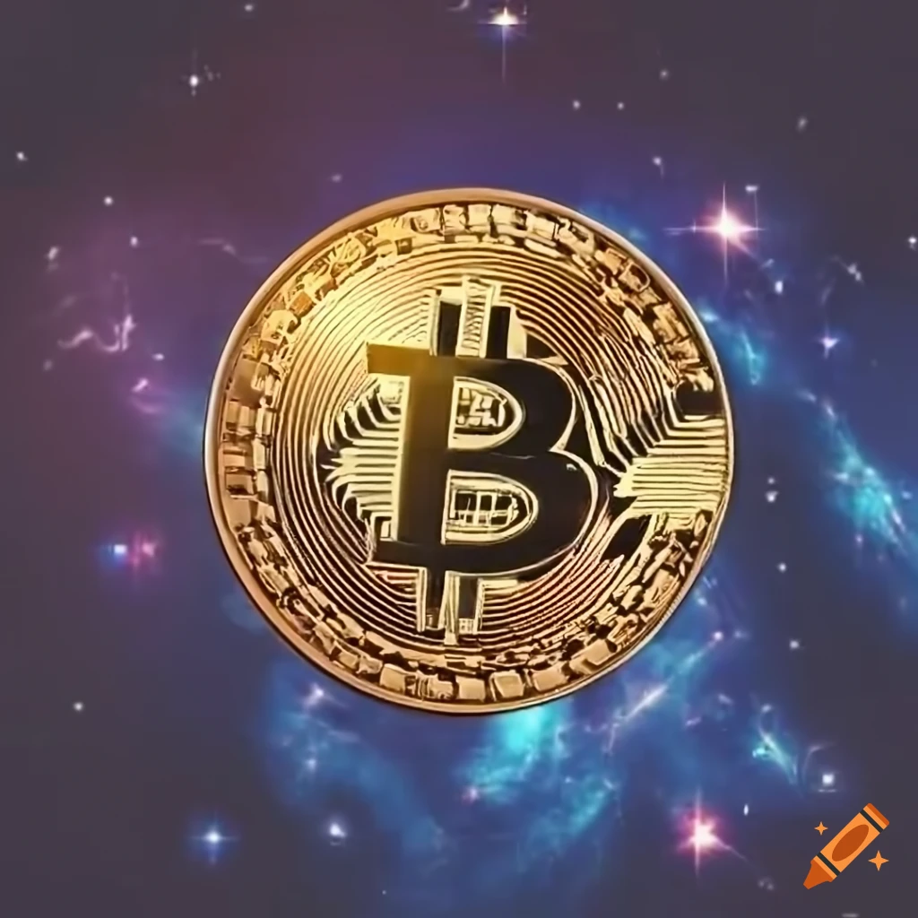 Illustration representing the bitcoin universe on Craiyon